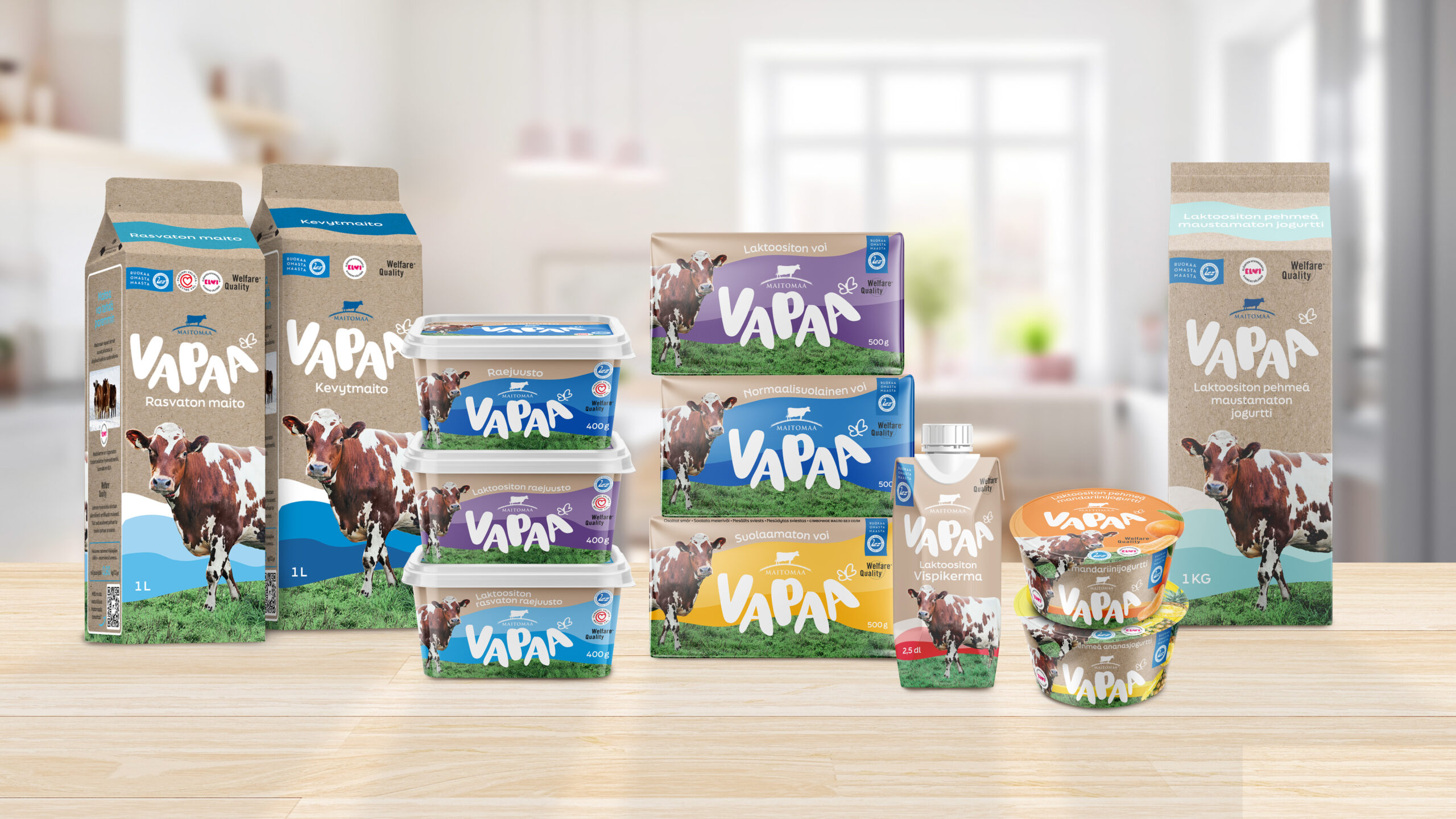 Maitomaan vastuullinen Vapaa-tuoteperhe kasvaa ELVI-merkityillä ...